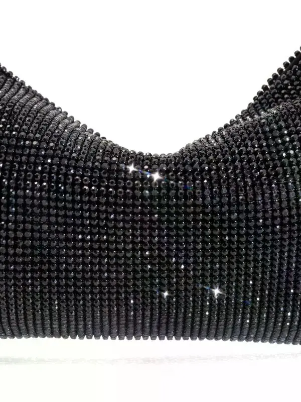 Benedetta Bruzziches La Grande Crystal-embellished Shoulder Bag - Black