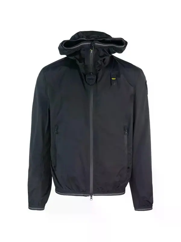 BLAUER. Zip-up Hooded Jacket - Black