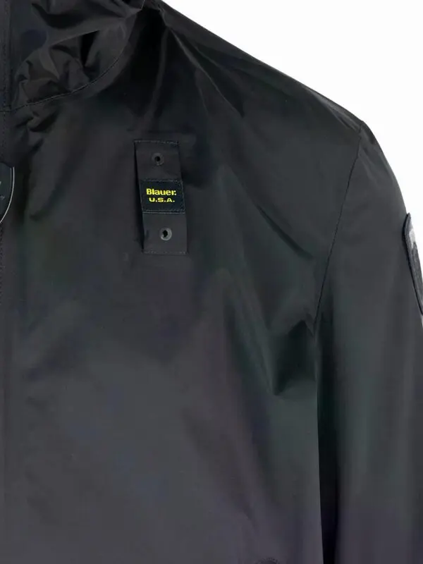 BLAUER. Zip-up Hooded Jacket - Black
