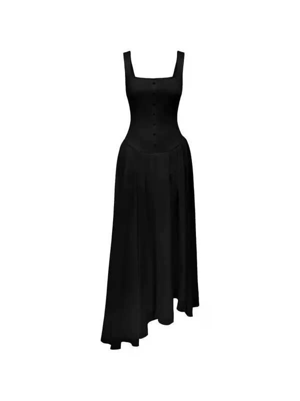 POST MERIDIEM Buttoned Asymmetrical Dress