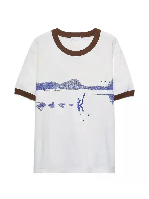 Prada Printed Cotton T-shirt