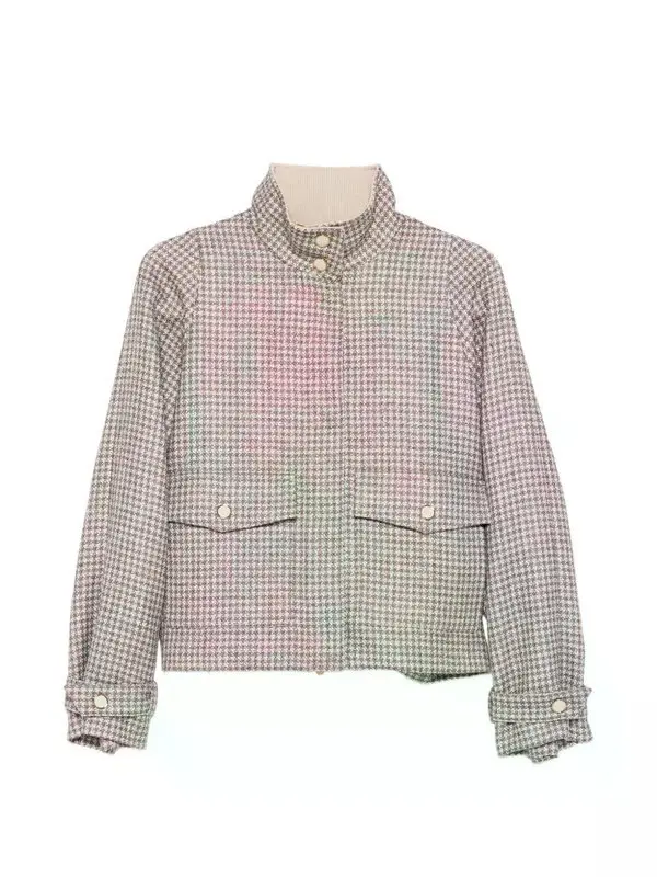 Agnona Houndstooth Pocket Jacket