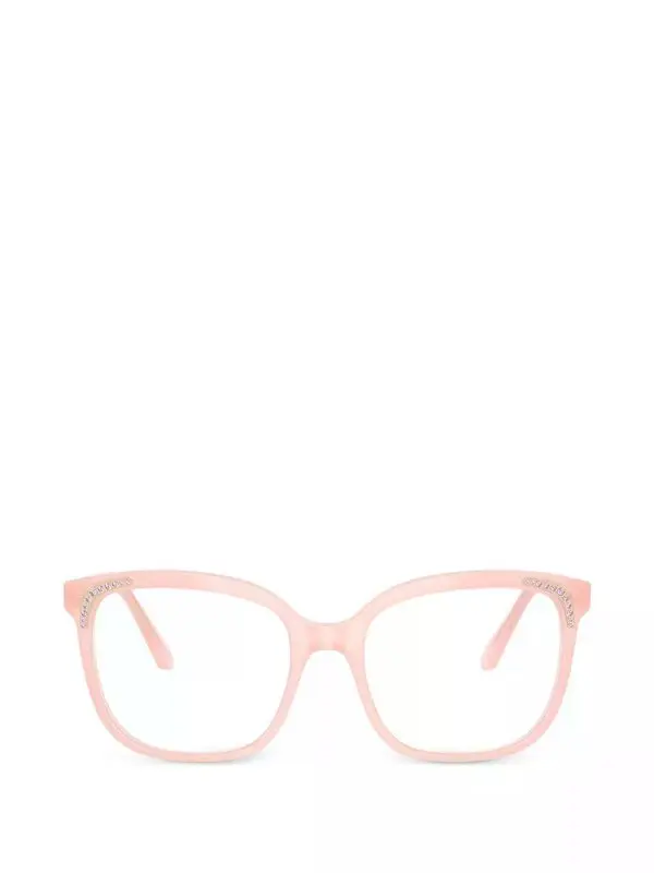 SWAROVSKI Rhinestone-embellished Square-frame Glasses - Pink