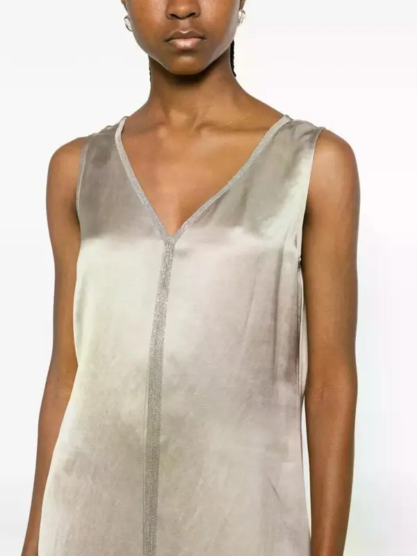 PANICALE Embellished V-neck Midi Dress