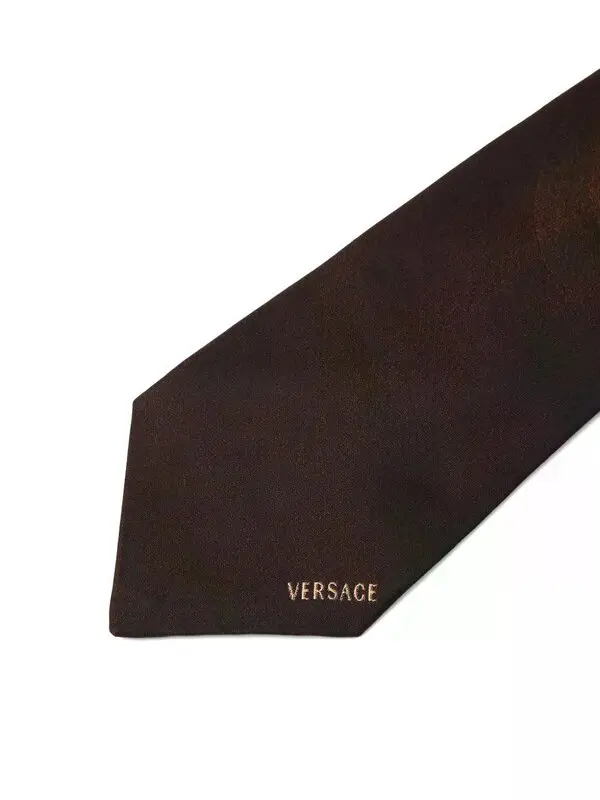 Versace Printed Jacquard Silk Tie