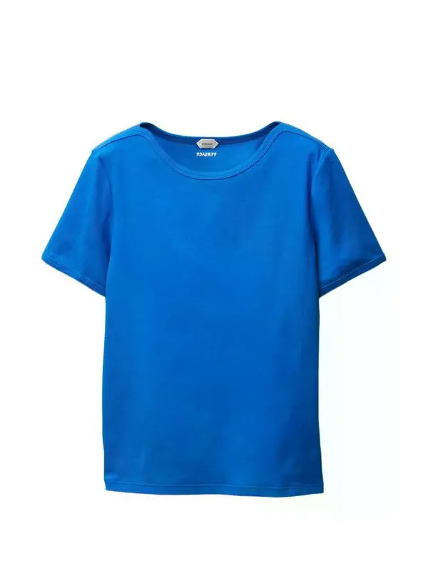 Versace Embroidered Ribbed Cotton-jersey T-shirt