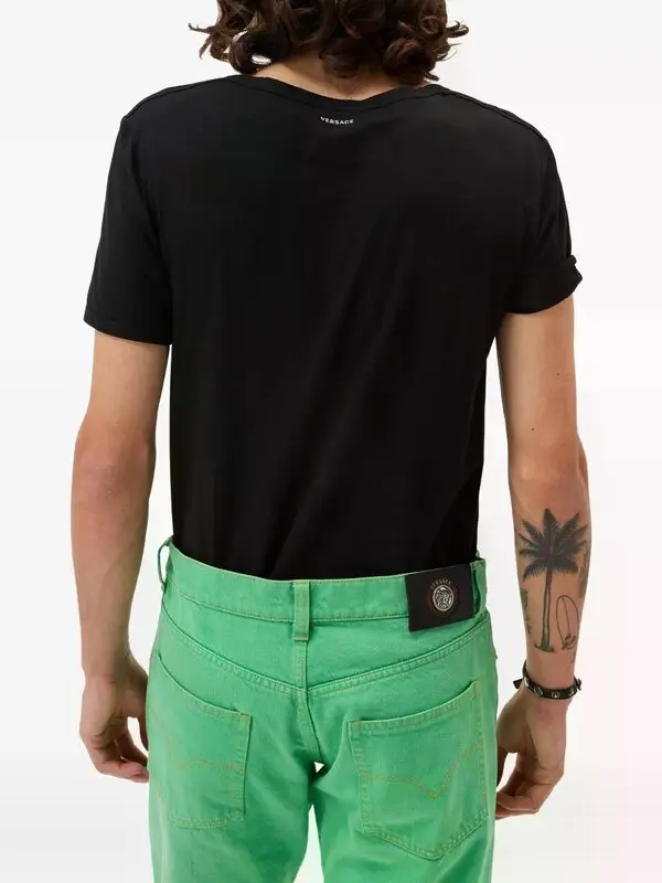 Versace Embroidered Cotton-jersey T-shirt