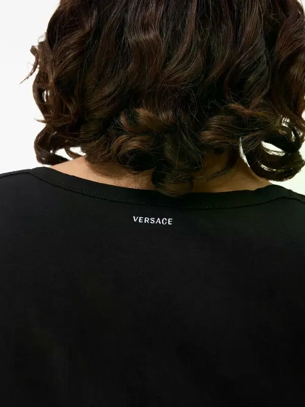 Versace Embroidered Cotton-jersey T-shirt