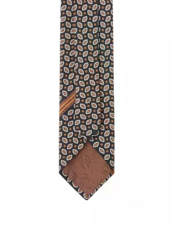 Versace Printed Jacquard Silk Tie - Black