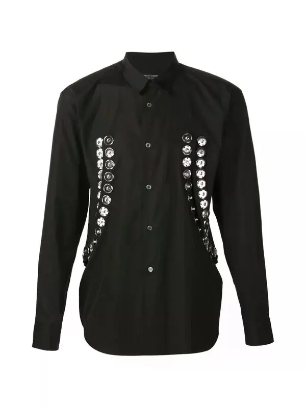Comme Des Garçons Buttoned Panel Shirt - Black