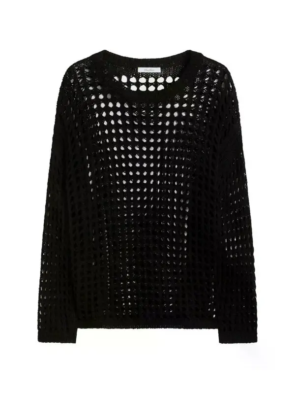 Max Mara Open-knit Long-sleeve Sweater