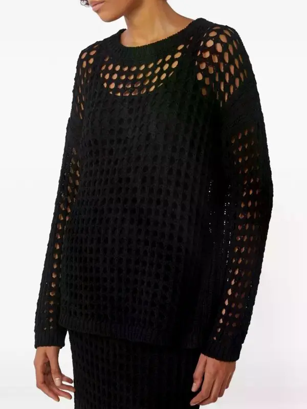 Max Mara Open-knit Long-sleeve Sweater