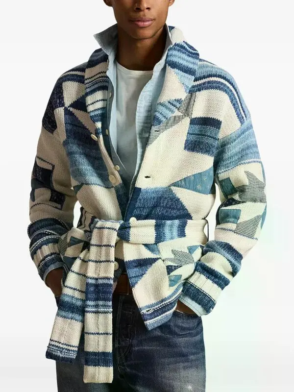 Polo Ralph Lauren Patchwork Shawl Collar Cardigan