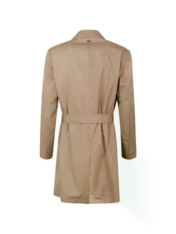 Herno Double-breasted Belted Coat - Neutrals