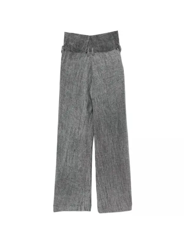 YEHUAFAN Belt-loop Pocket Trousers