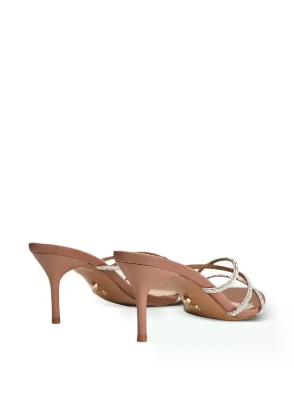 TWENTY FOURHAITCH Crystal-embellished Slip-on Sandals - Brown