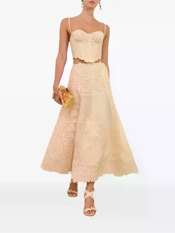 Zimmermann Rebellion Filigree Midi Skirt