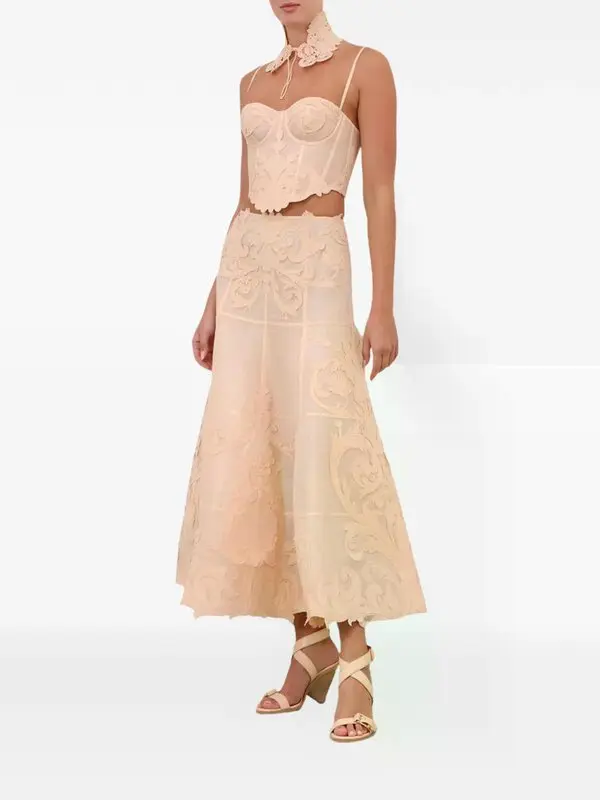 Zimmermann Rebellion Filigree Midi Skirt