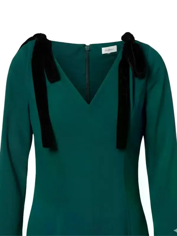 Simkhai Claribel Shoulder-tie V-neck Dress