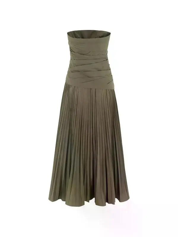 Simkhai Aria Pleated Strapless Dress