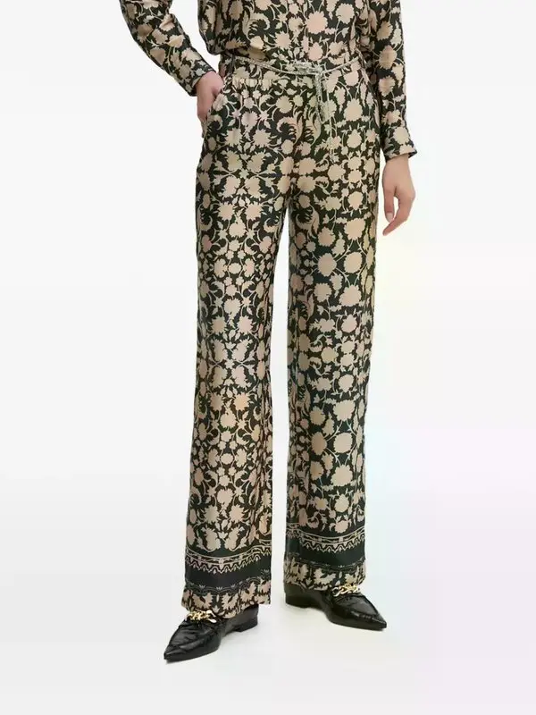 LA PETITE FRANÇAISE Floral Print Trousers - Neutrals