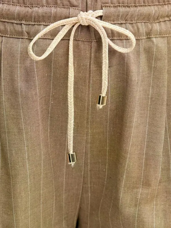 LA PETITE FRANÇAISE Striped Drawstring Shorts
