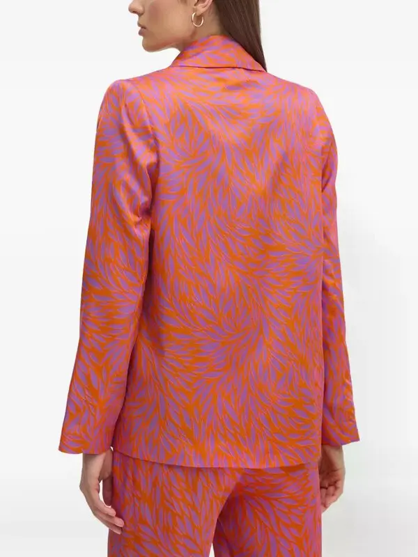 LA PETITE FRANÇAISE Leaf-print Blazer