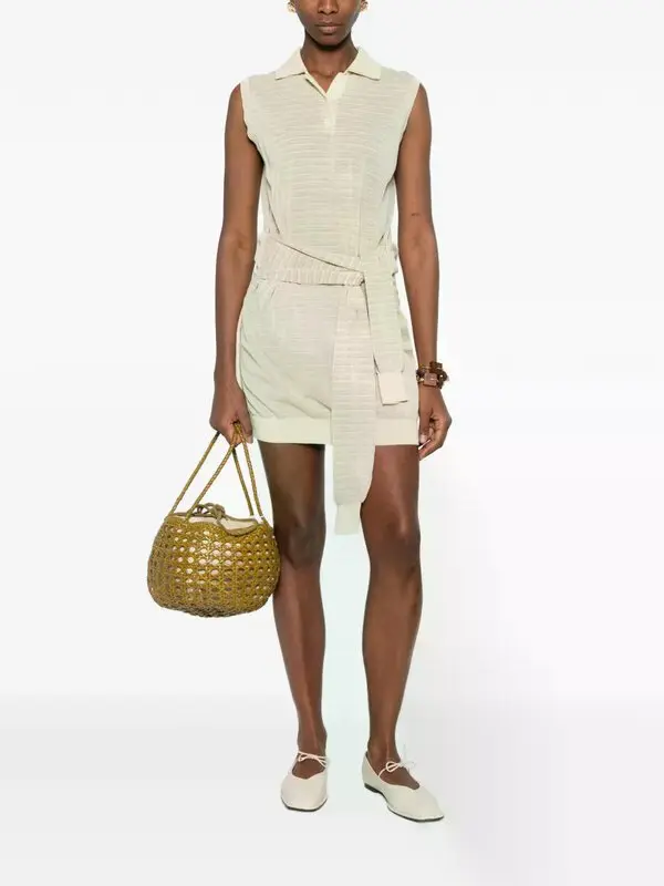 Nanushka Nila Striped Knitted Polo Dress