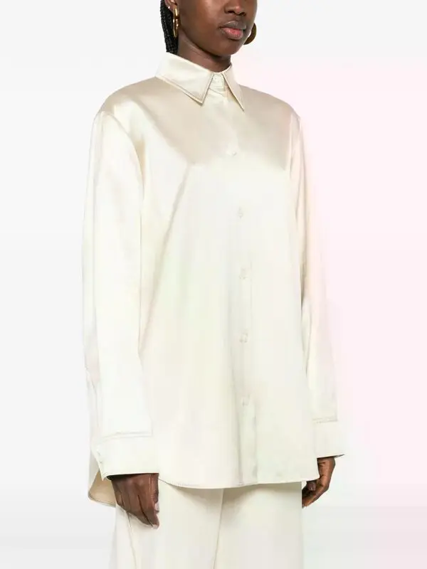 Nanushka Tanis Button-fastening Shirt - Neutrals