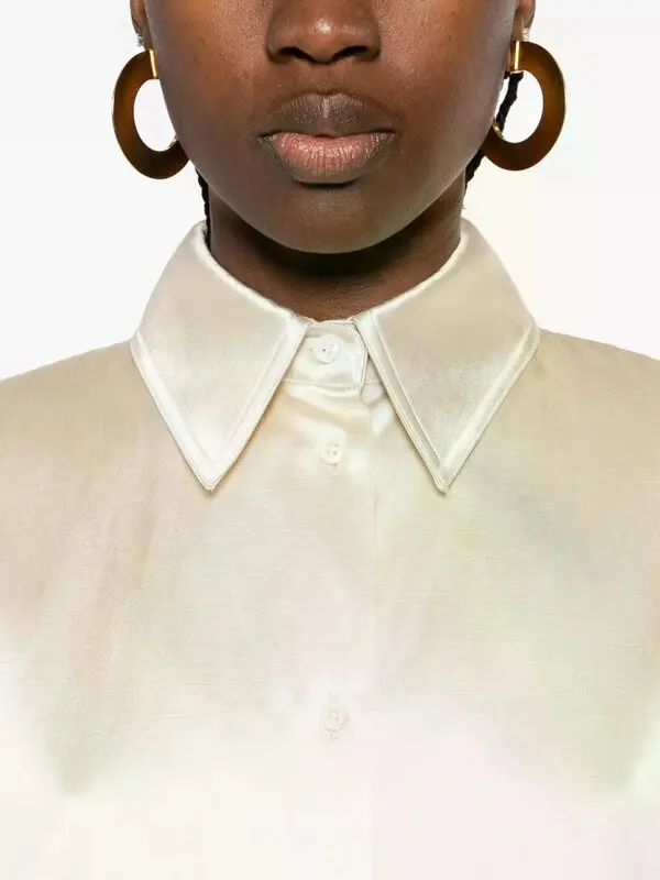 Nanushka Tanis Button-fastening Shirt - Neutrals