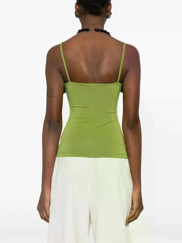 Nanushka Marinie Square-neck Top - Green