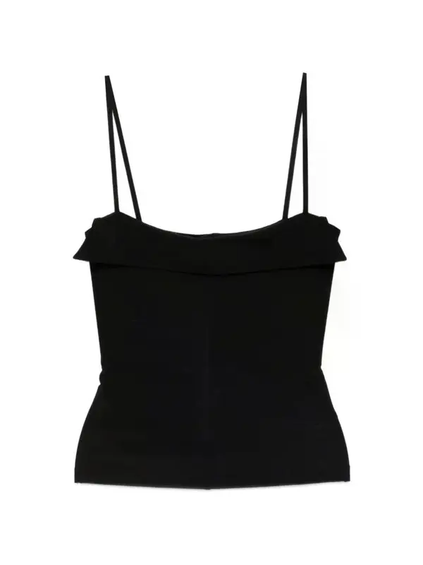Nanushka Marinie Square-neck Top - Black