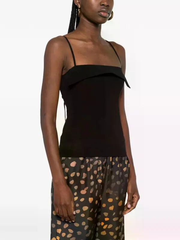 Nanushka Marinie Square-neck Top - Black