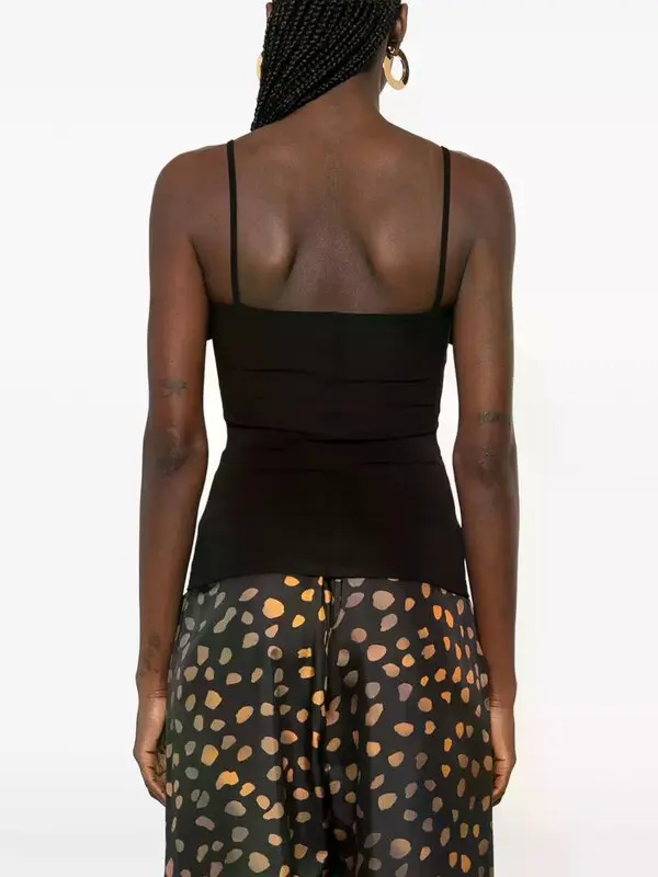 Nanushka Marinie Square-neck Top - Black