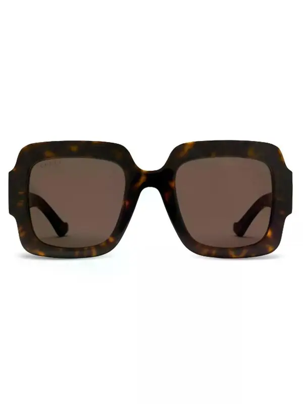 Gucci Tortoiseshell Square Sunglasses - Brown
