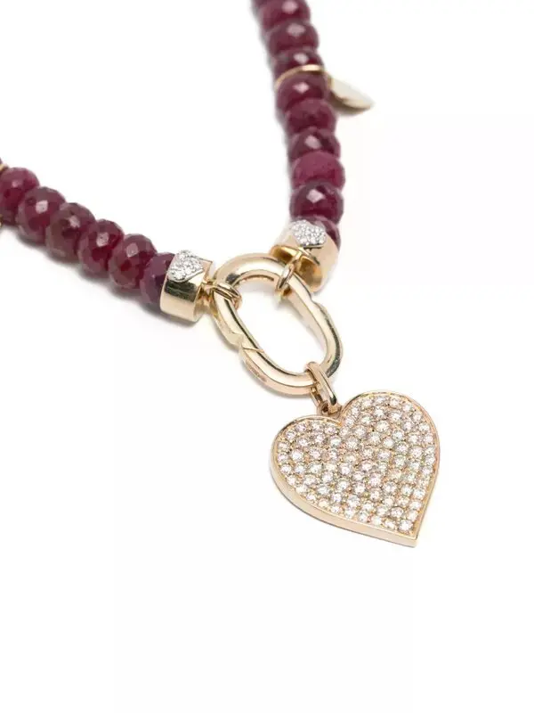 SYDNEY EVAN Corundum Heart Ruby Necklace