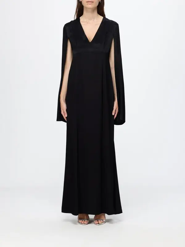 TWINSET Satin Long Dress - Black
