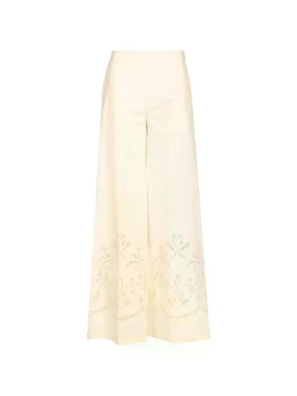 FORTE_FORTE Cropped Embroidery Trousers