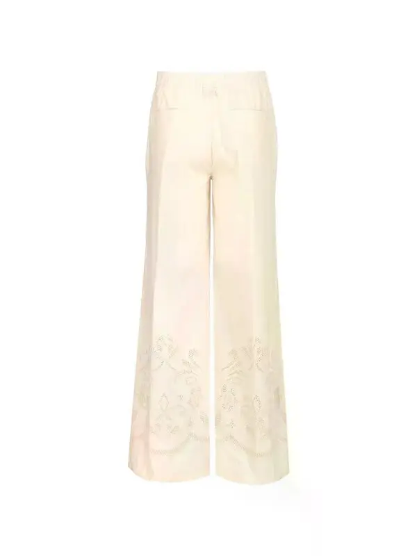 FORTE_FORTE Cropped Embroidery Trousers