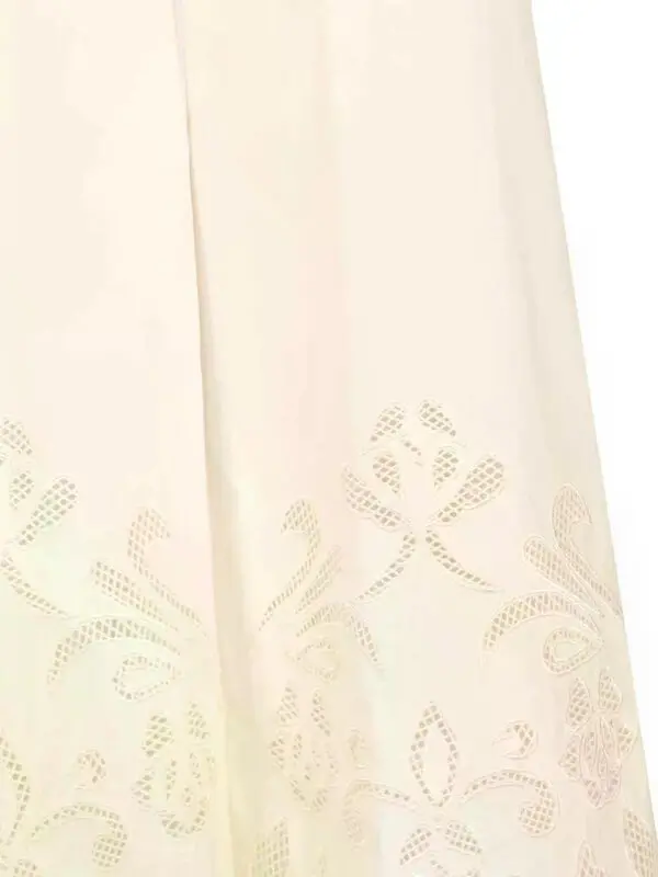 FORTE_FORTE Cropped Embroidery Trousers