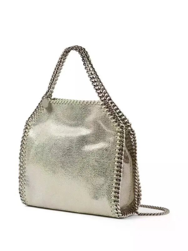 Stella McCartney Mini Falabella Metallic Tote Bag - Green