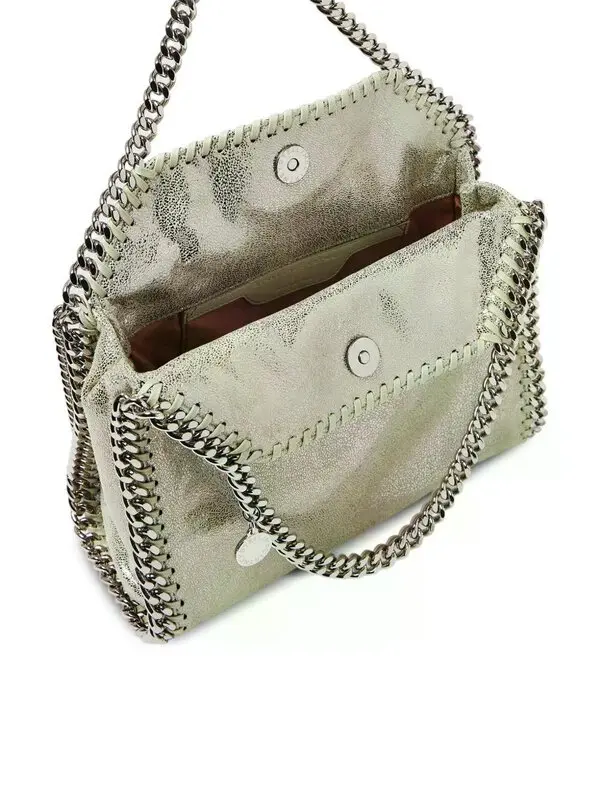 Stella McCartney Mini Falabella Metallic Tote Bag - Green