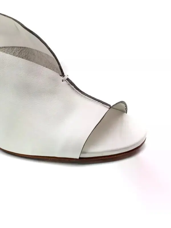 DEL CARLO Open-toe Leather Mules