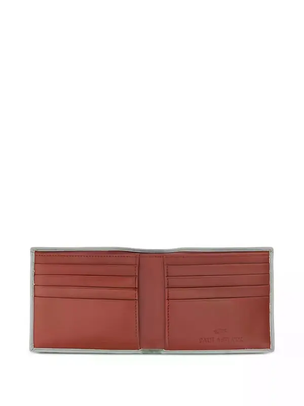 Paul & Shark Shark Fin-embossed Leather Wallet - Grey
