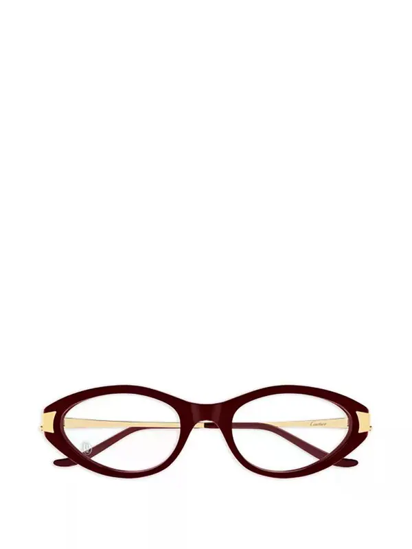 Cartier Oval-frame Eyeglasses - Red