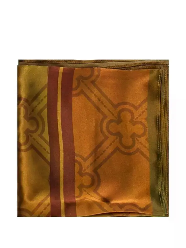 V°73 Geometric-pattern Scarf - Orange