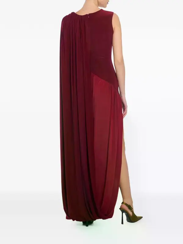 AXEL 113 Valentina Draped Maxi Dress - Red
