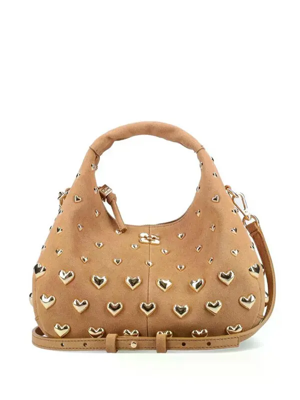 GANNI Mini Heart Shoulder Bag - Neutrals