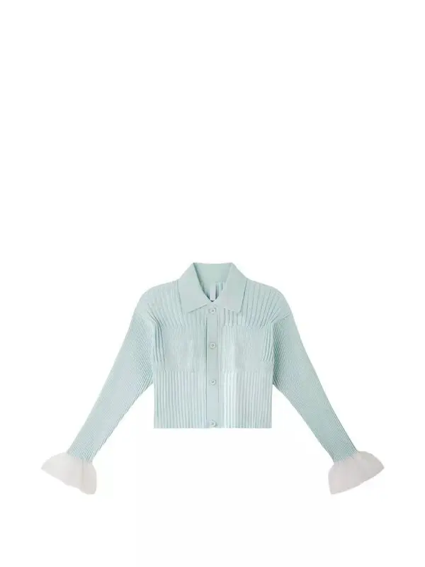 CFCL Ribbed Ruffle-trim Cardigan
