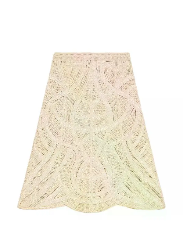 Maje Crochet Maxi Skirt - Neutrals